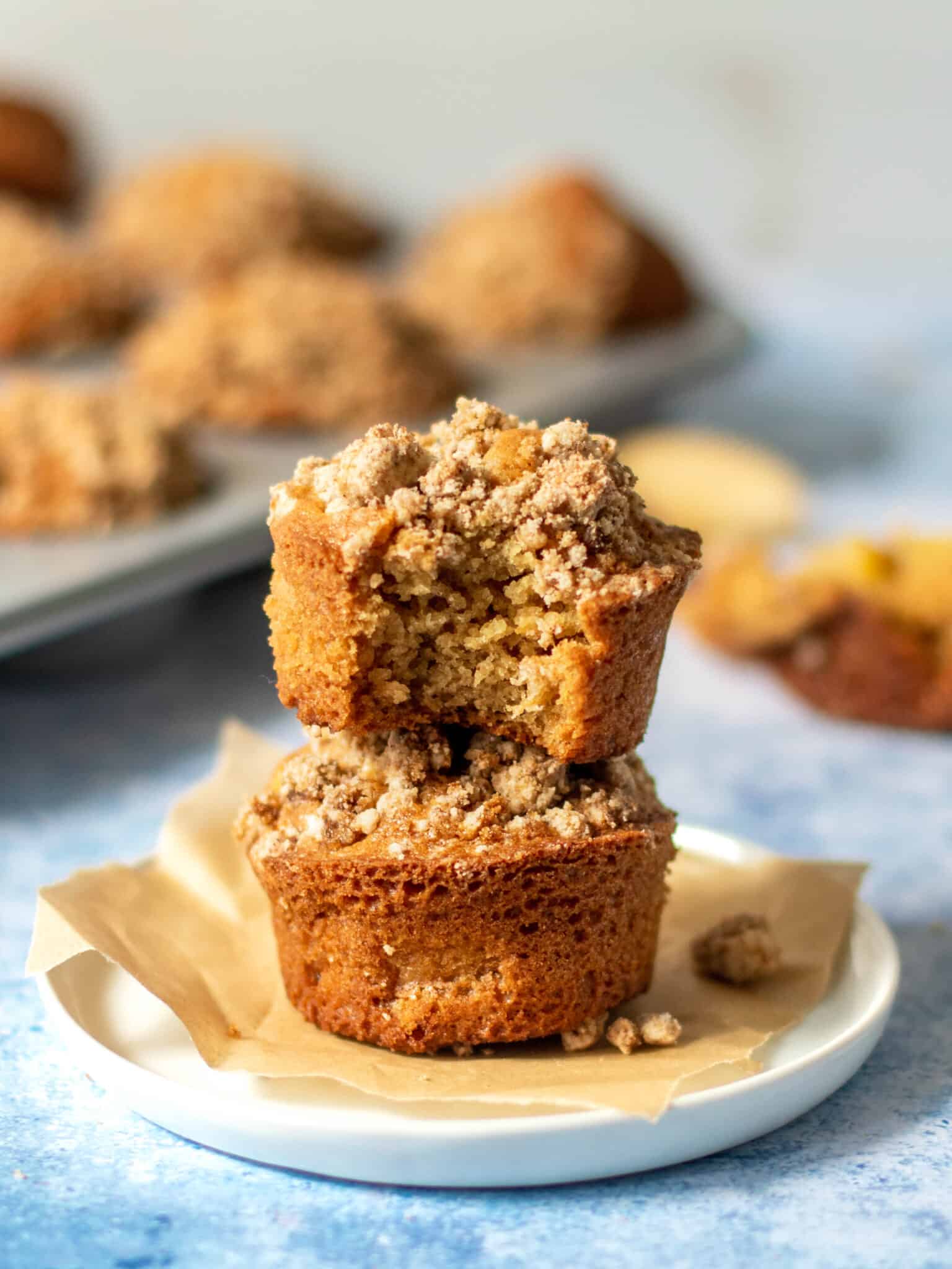 Gluten Free Apple Muffins with Crumb Topping - It's Raining Flour