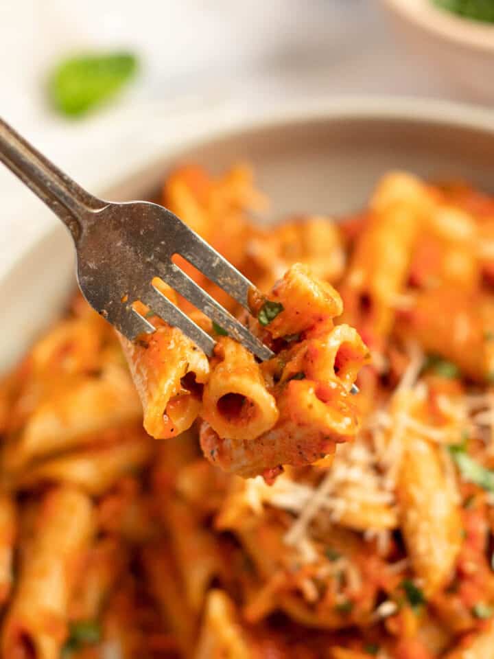 Pink Sauce Pasta Recipe - It's Raining Flour