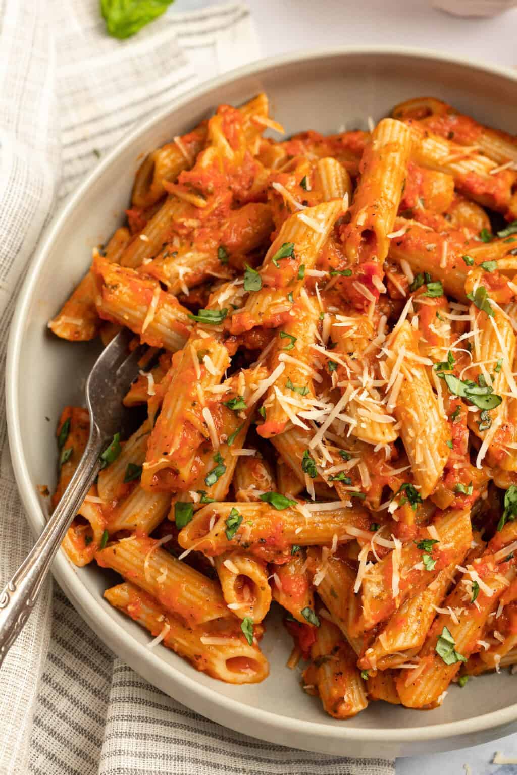 Pink Sauce Pasta Recipe - It's Raining Flour