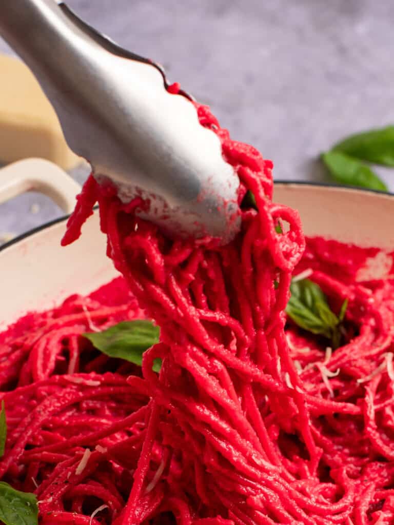 Barbie Pasta - Bright Pink Beet Sauce - It's Raining Flour