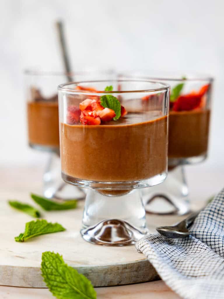 High Protein Chocolate Mousse with Hard Boiled Eggs